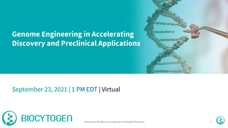 Genome Engineering in Accelerating Discovery and Preclinical Applications